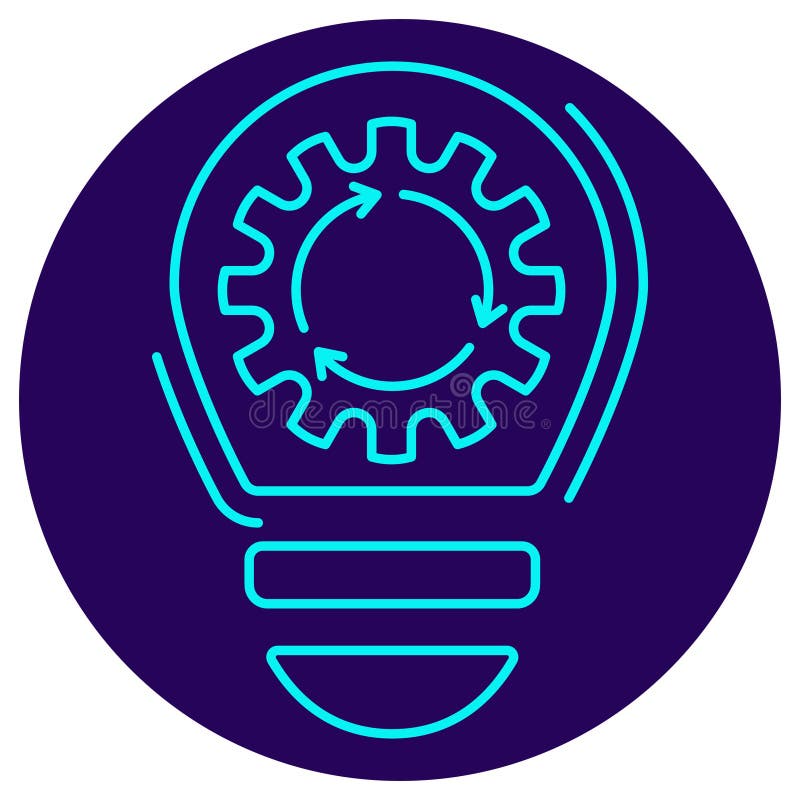 Innovation Process Template with Six Steps - Blue Version Stock Vector ...