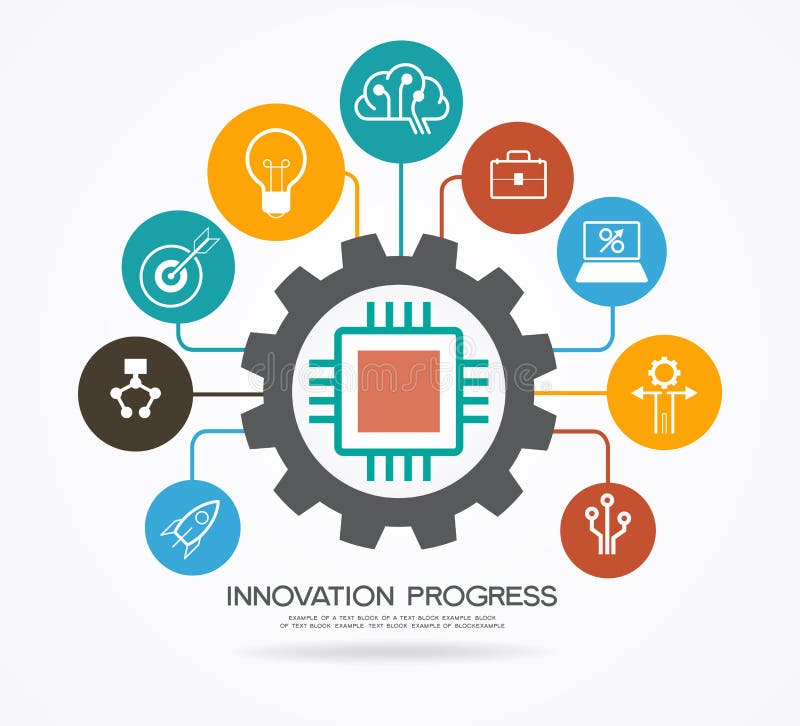 Innovation Process Template. Stock Vector - Illustration of flat, file ... Innovation Process Template. Stock Vector - Illustration of flat, file ...