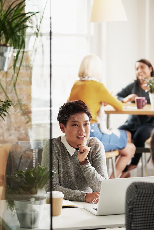 Innovation, Research or Employee Thinking of Ideas for a Startup ...