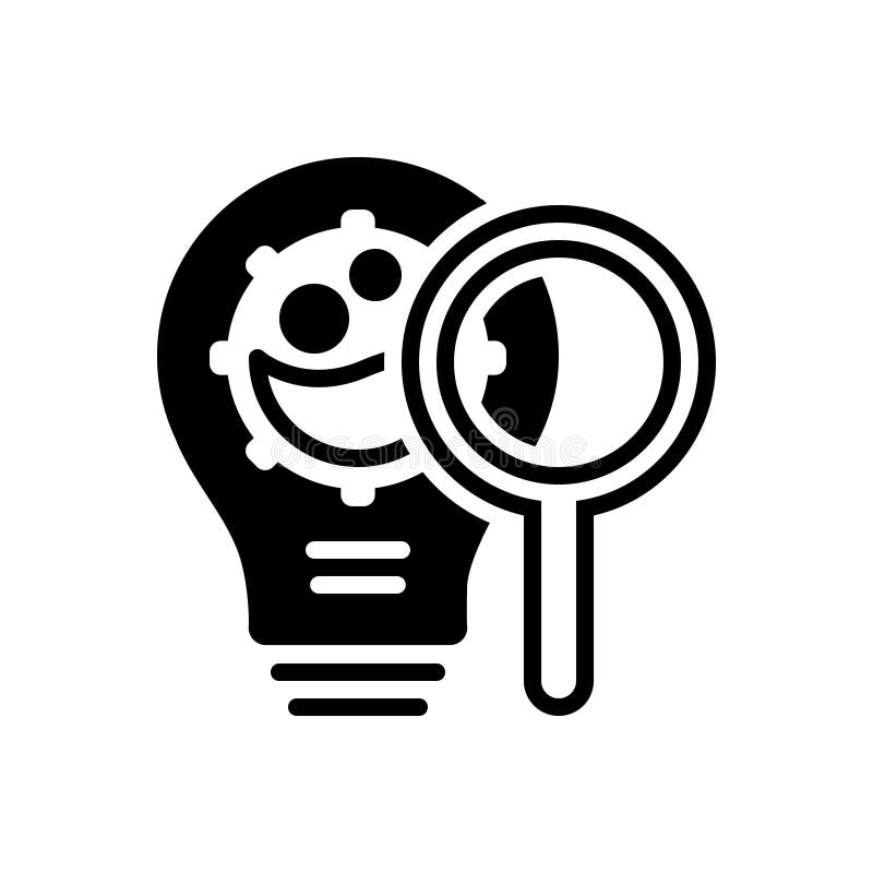 Black Solid Icon for Innovation Research, Modernization and Research ...