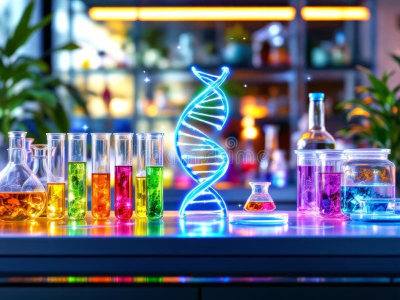 Innovation in Science: a Dynamic Laboratory with DNA Insights Stock ...