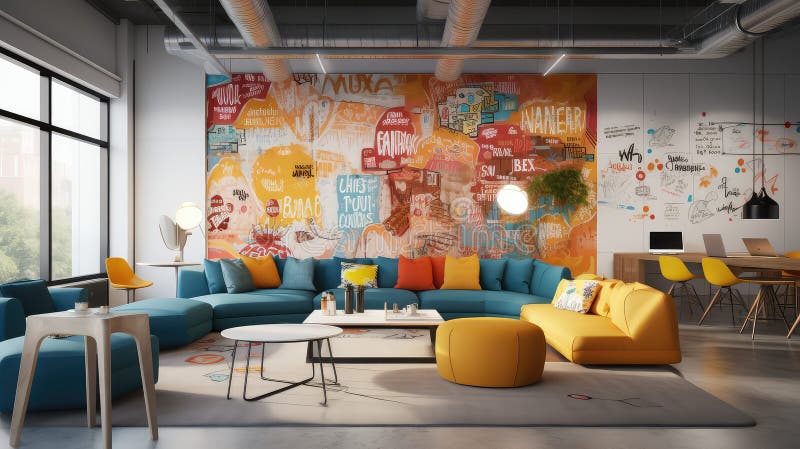 Innovation Shared Office Space Stock Image - Image of connectivity ...