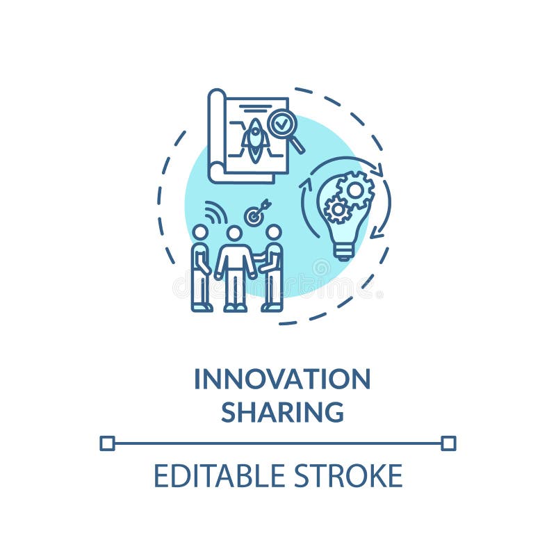 Innovation Sharing Turquoise Concept Icon Stock Vector - Illustration ...