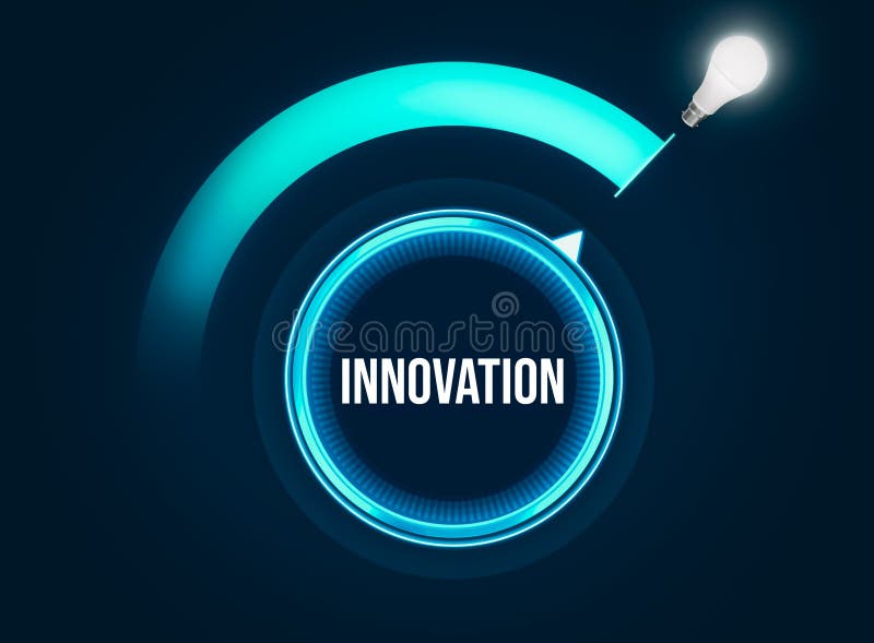 Innovation Speed Increasing in a Blue Color Moving Button and Shape of ...