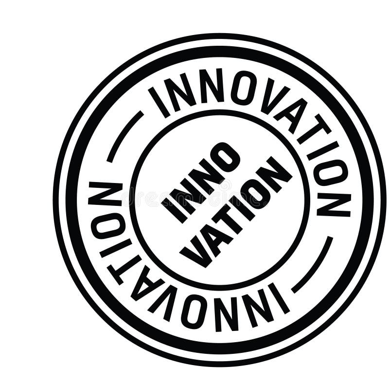 Innovation stamp in german stock vector. Illustration of concrete ...