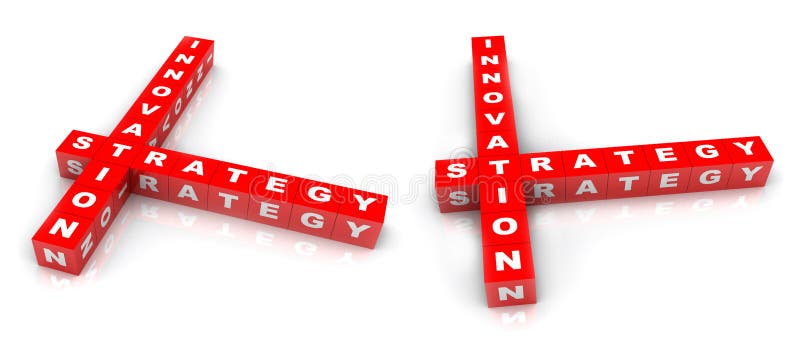 Vision Strategy Innovation Signpost Stock Illustration - Illustration ...