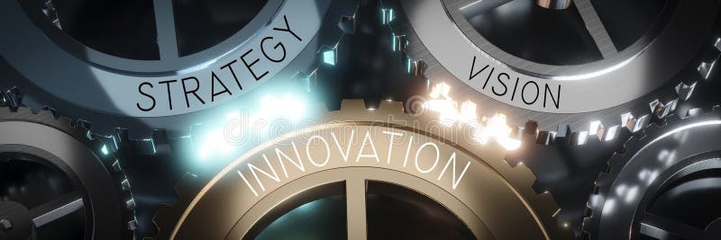 Innovation, Strategy, Vision - Gears Concept Stock Illustration ...