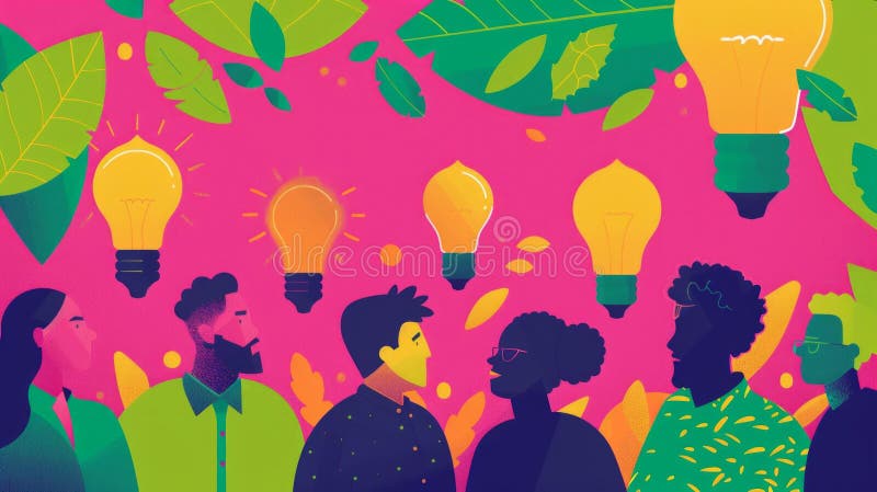 Innovation and Sustainability in Business Teamwork Stock Photo - Image ...