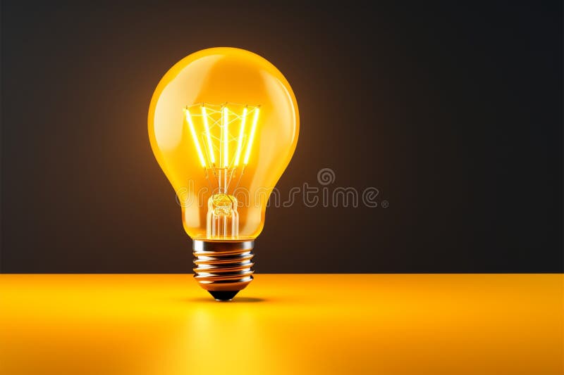 Innovation Takes Shape with a Yellow Idea Template Element Stock ...