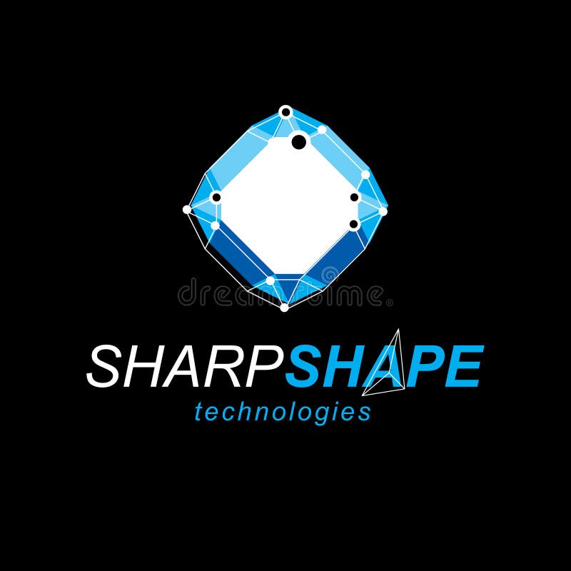 Innovation Technologies Emblem. Tech Abstract Shape, Vector Poly Stock ...