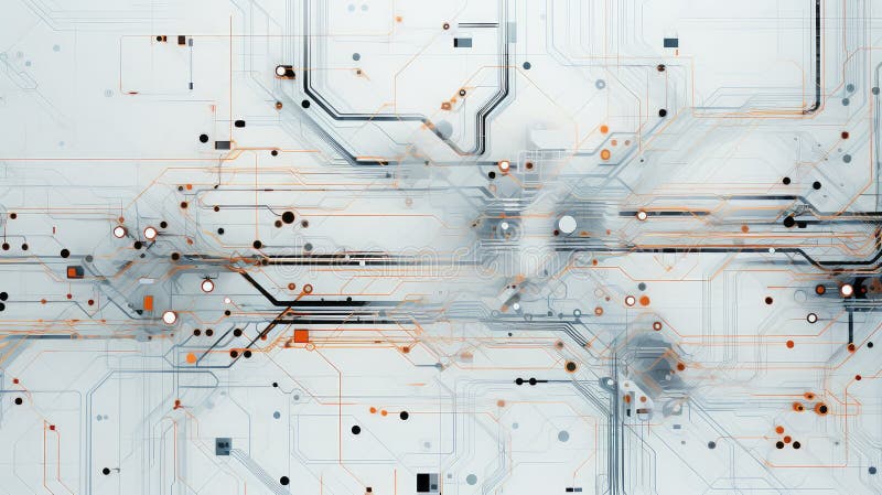 Innovation Technology Abstract White Background Stock Illustration ...