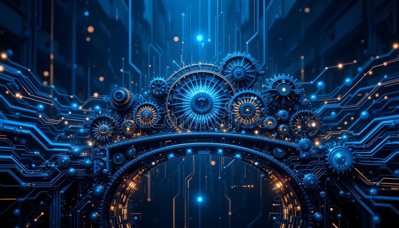 Innovation Technology Banner – Vintage Cogs and Modern Computer ...