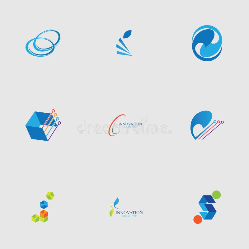 Innovation and Technology Company Abstract Vector Logo Template Stock ...