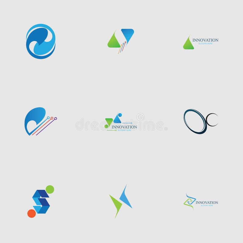 Innovation and Technology Company Abstract Vector Logo Template Stock ...