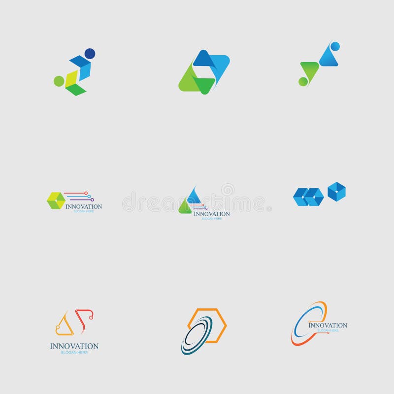Innovation and Technology Company Abstract Vector Logo Template Stock ...