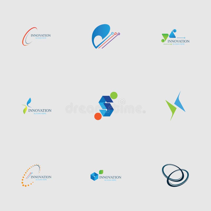 Innovation and Technology Company Abstract Vector Logo Template Stock ...