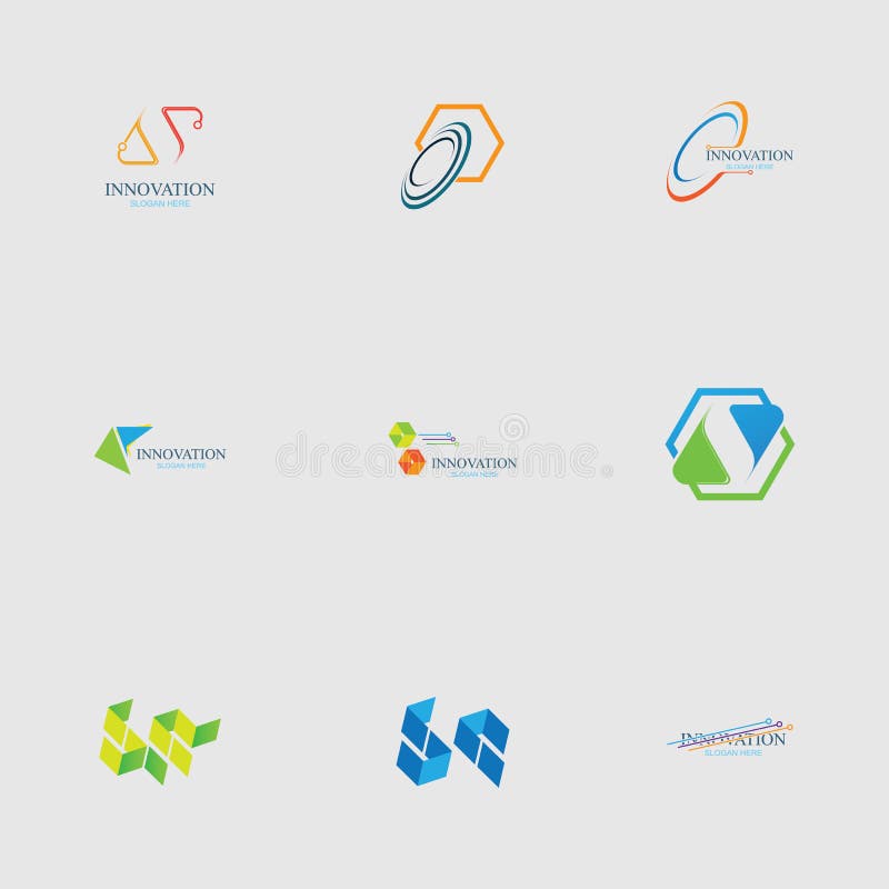 Innovation and Technology Company Abstract Vector Logo Template Stock ...
