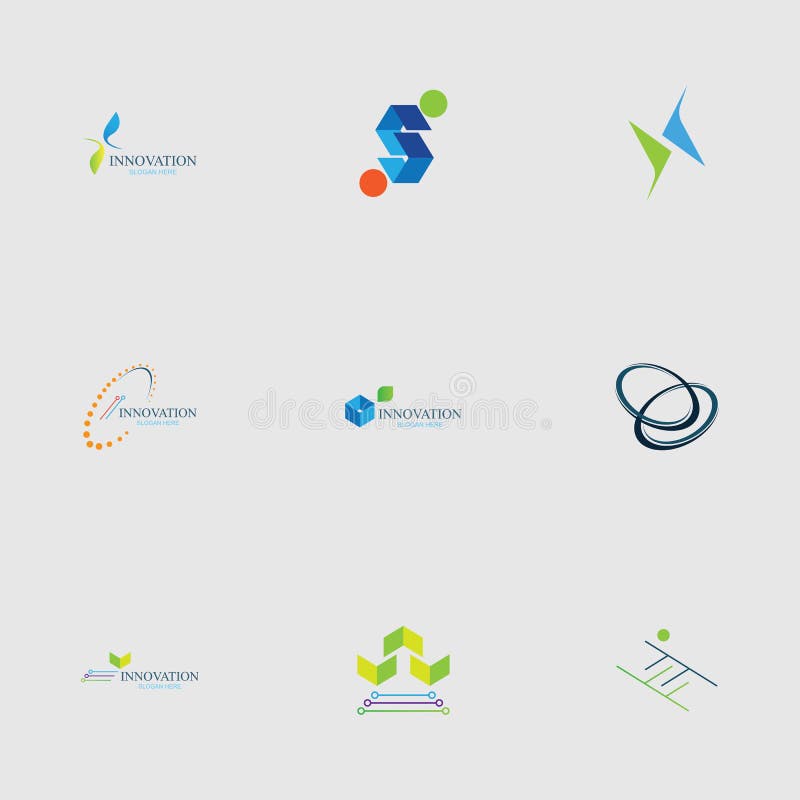 Innovation and Technology Company Abstract Vector Logo Template Stock ...
