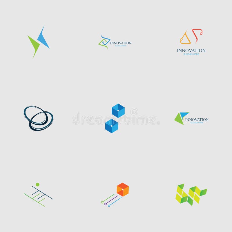 Innovation and Technology Company Abstract Vector Logo Template Stock ...