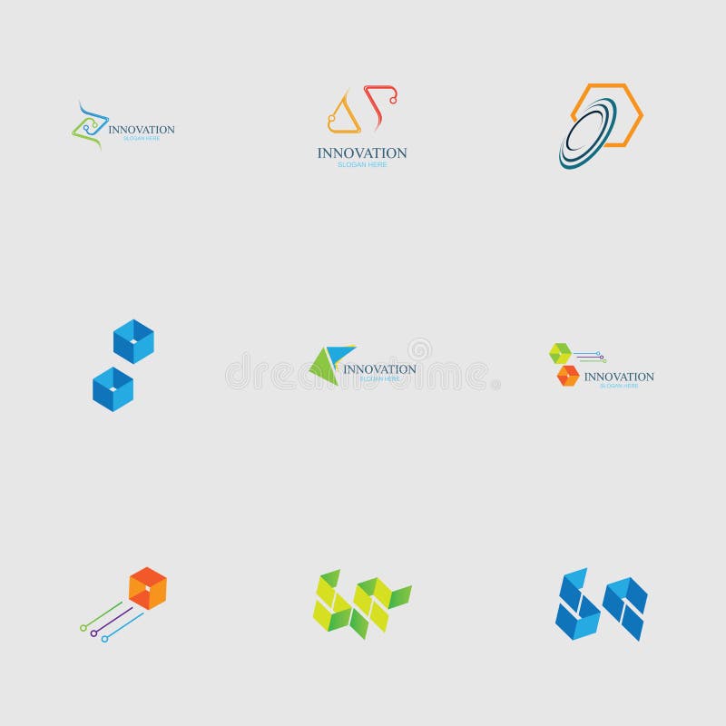 Innovation and Technology Company Abstract Vector Logo Template Stock ...