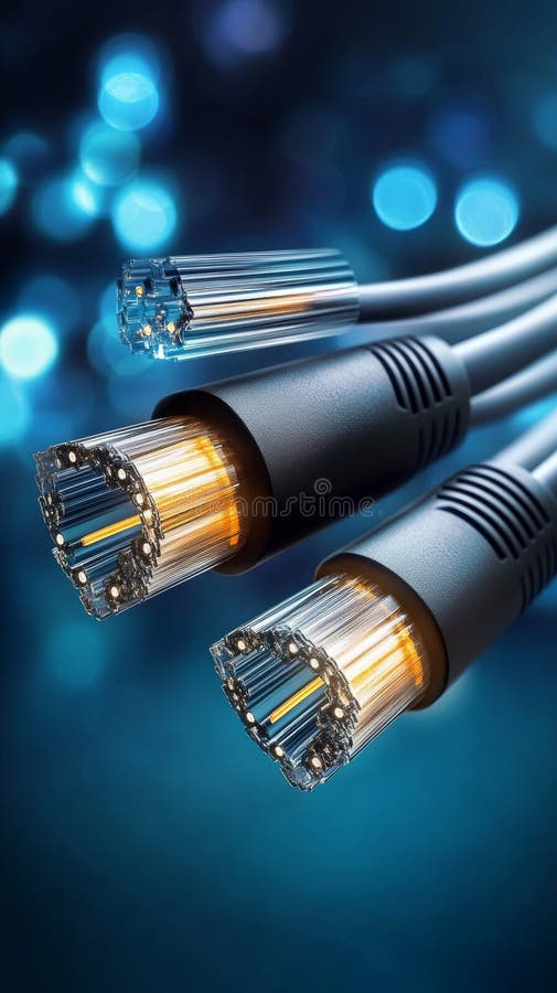 Innovation and Technology Design Concept Centered Around Glowing Blue ...