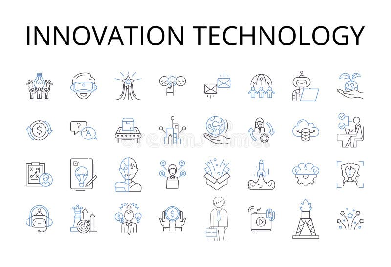Innovation Technology Line Icons Collection. Creativity Art, Knowledge ...