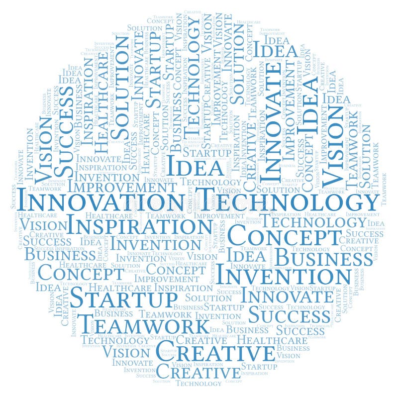 Innovation Technology Word Cloud, Made with Text only Stock ...