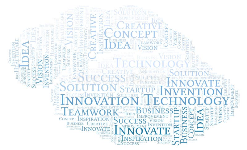 Innovation Technology Word Cloud, Made with Text only. Stock ...