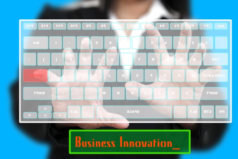 Innovation Virtual Keyboard Stock Image - Image of motivation ...