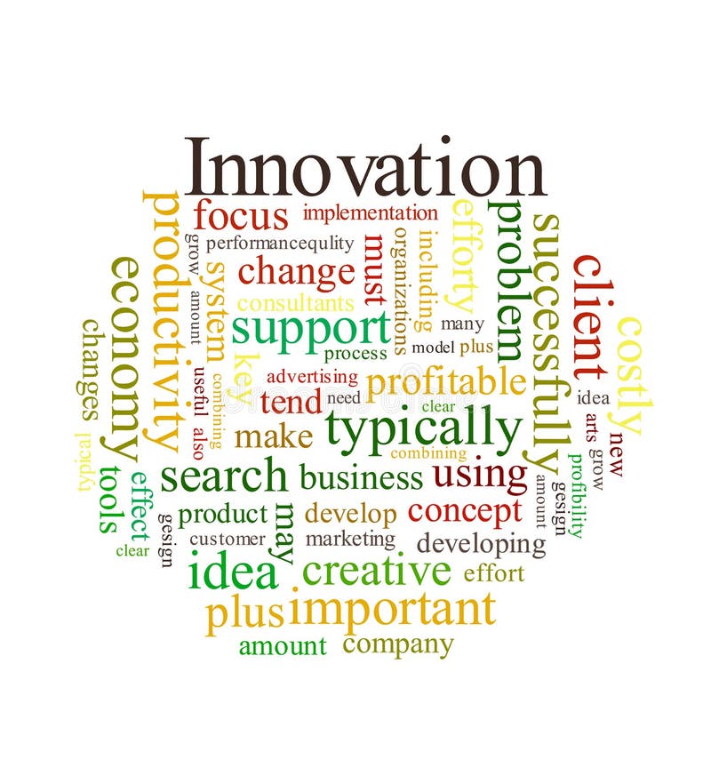 Innovation word cloud stock illustration. Illustration of search - 13269102
