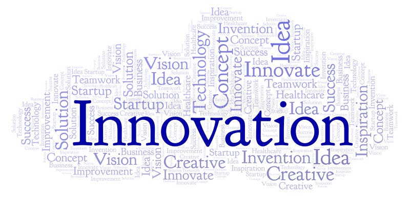 Innovation Word Cloud, Made with Text only. Stock Illustration ...