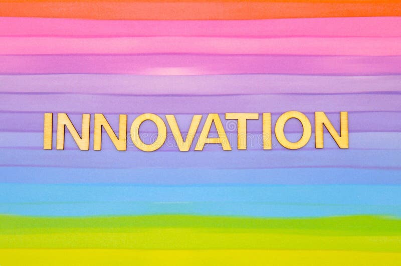 Innovation Write on Colorful Background Stock Illustration ...