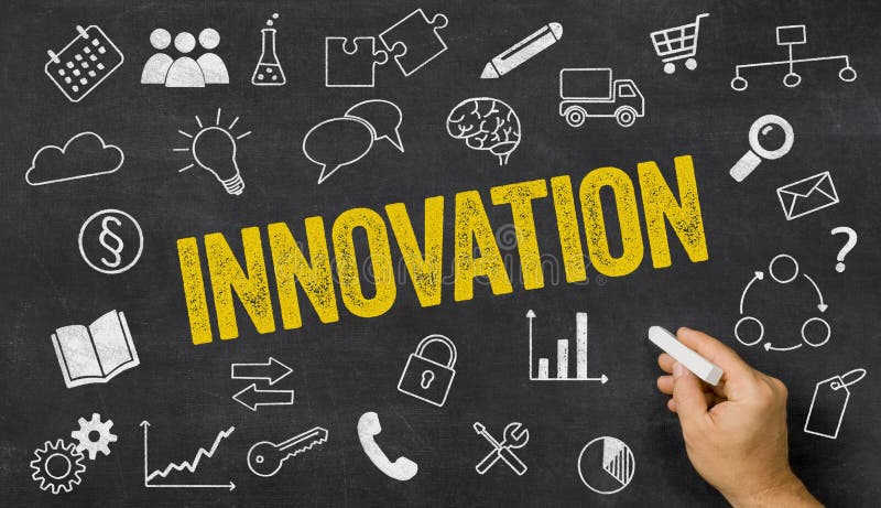 Innovation Written on a Blackboard Stock Image - Image of innovate ...