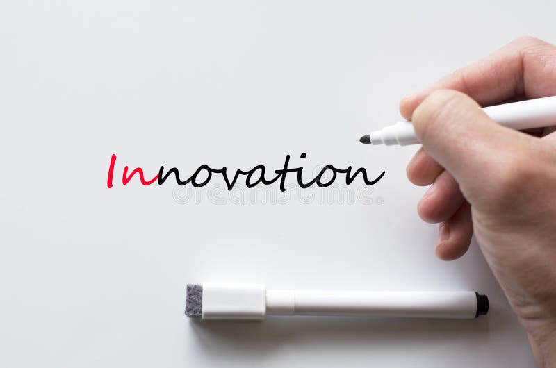 Innovation Written on Whiteboard Stock Image - Image of bright ...