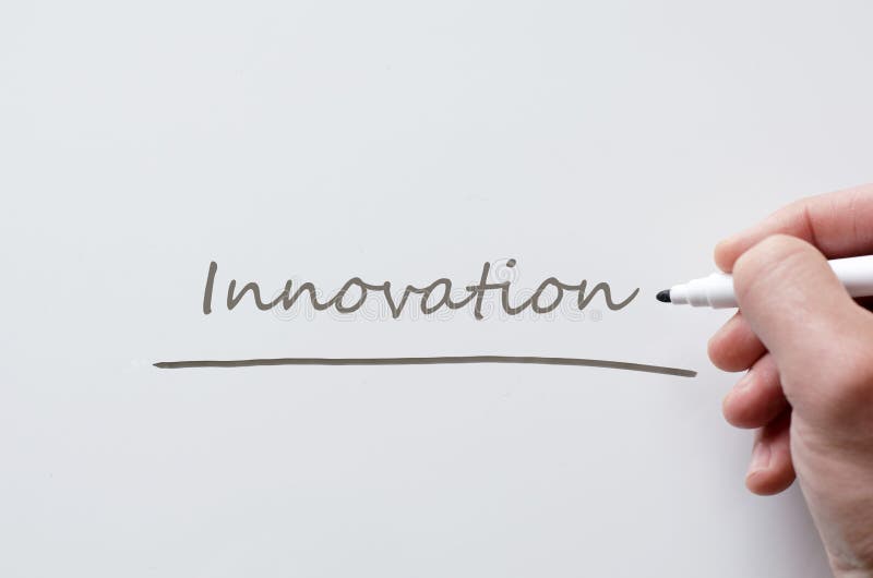 Innovation Written on Whiteboard Stock Image - Image of teamwork ...