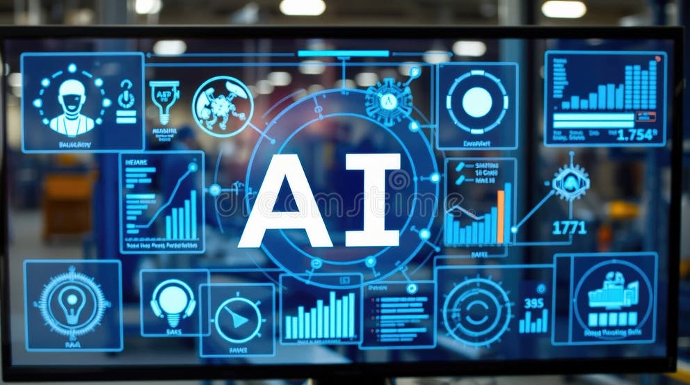 Innovations in Artificial Intelligence Displayed on a Digital Screen at ...