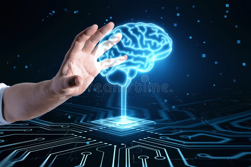 Innovations, Creative Idea and Machine Learning Concept with Man Hand ...
