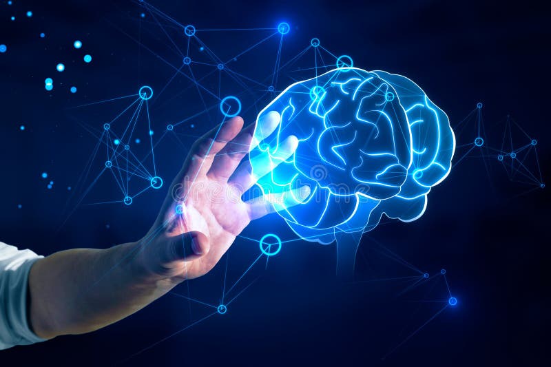 Innovations, Creative Idea and Machine Learning Concept with Man Hand ...