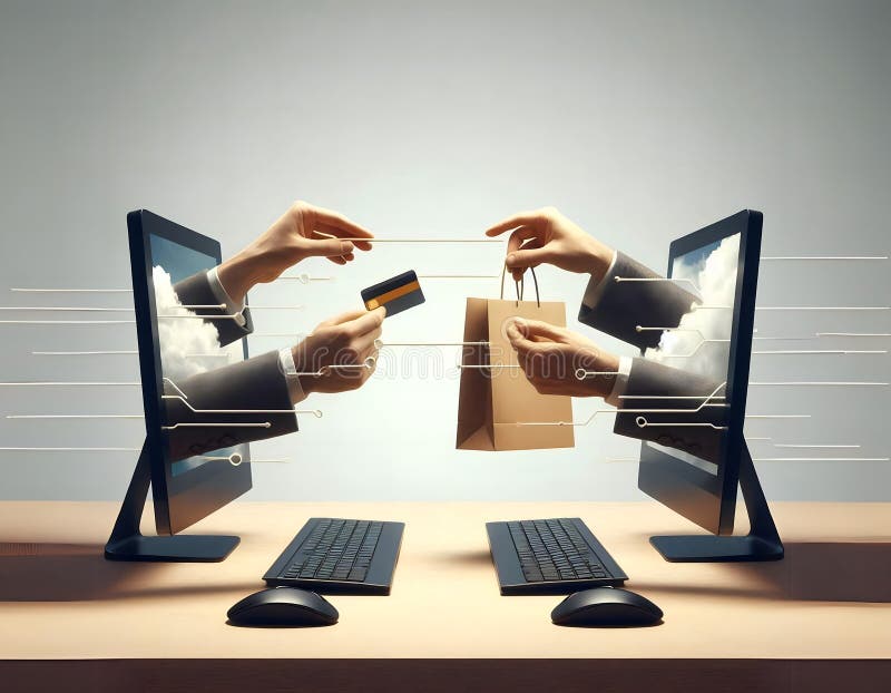 Innovations in E-commerce and Digital Transactions Stock Image - Image ...