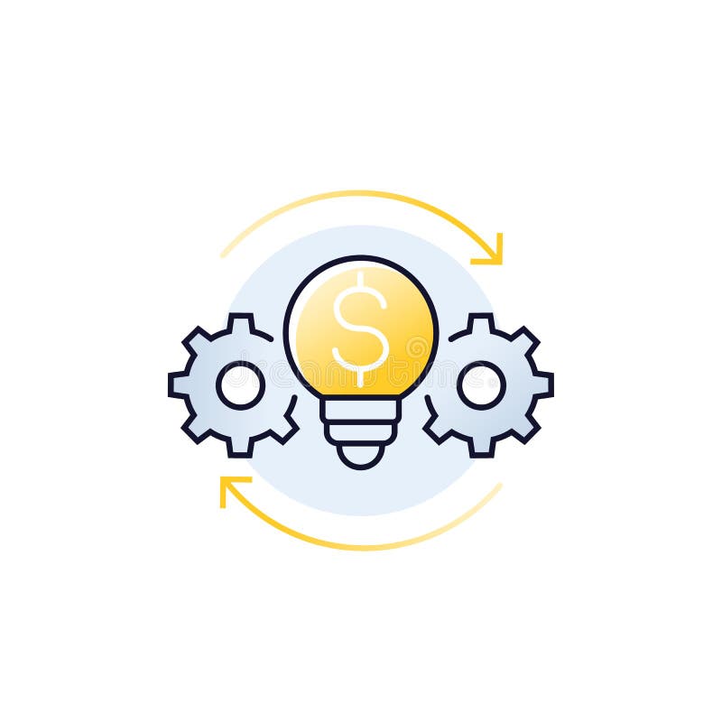 Innovations, Financial Technology Icon, Vector Stock Vector ...