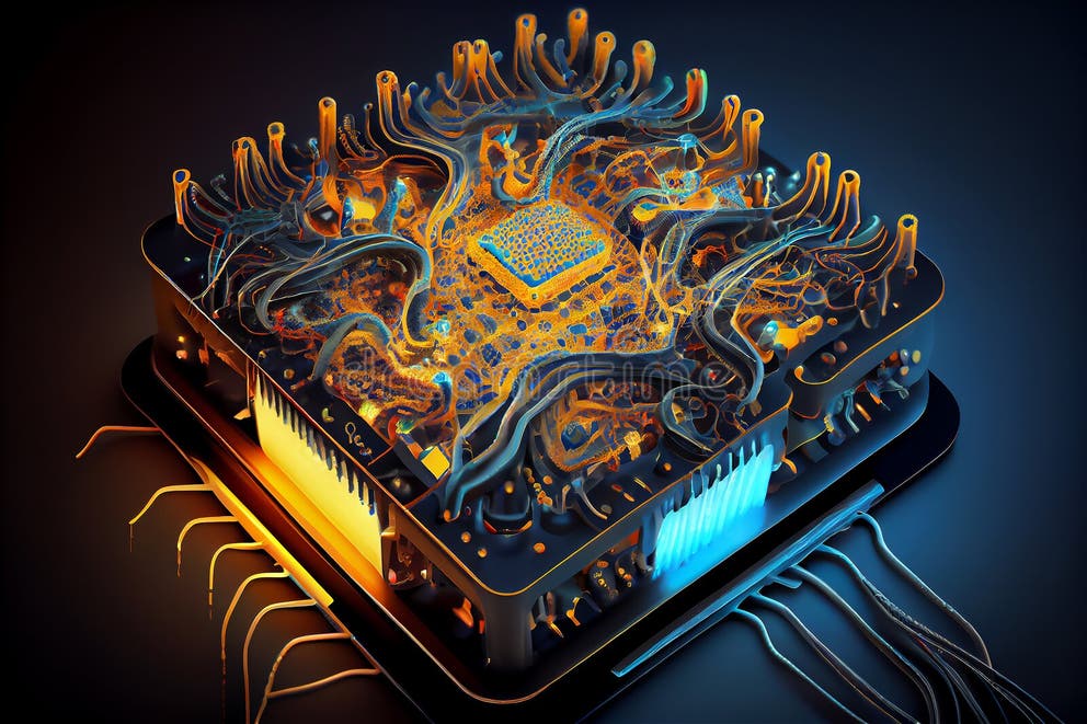 Innovations in the Future of Computing Stock Illustration ...