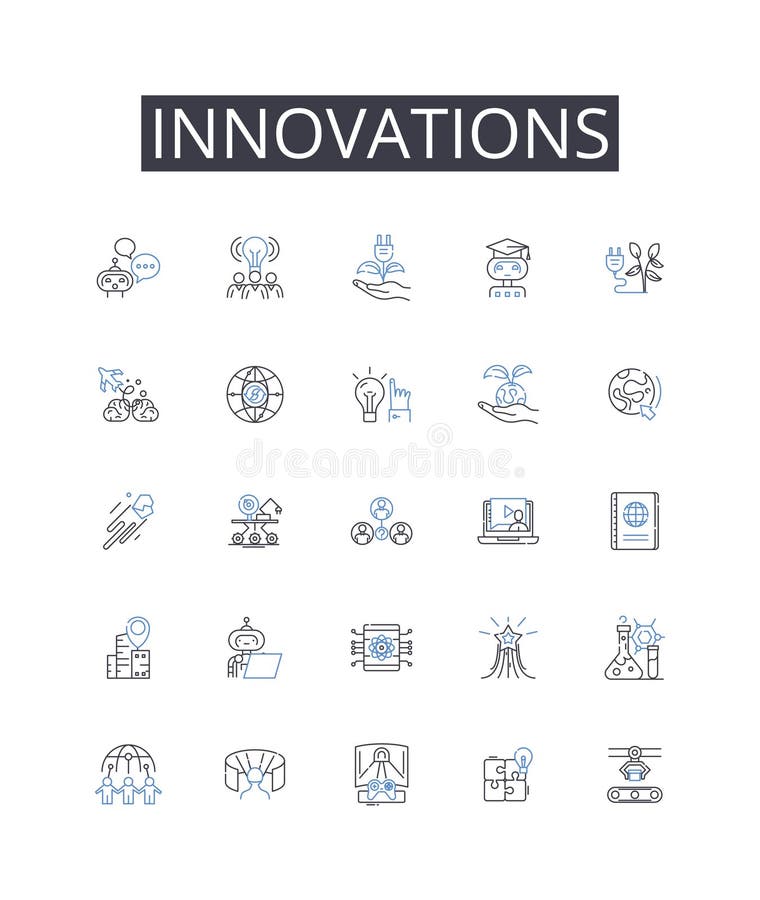Innovations Line Icons Collection. Efficiency, Workflow, Optimization ...