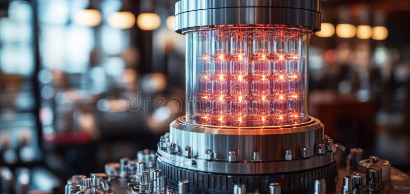 Innovations In Quantum Computing With Qubits And Neural Algorithms Generative Ai Stock Image