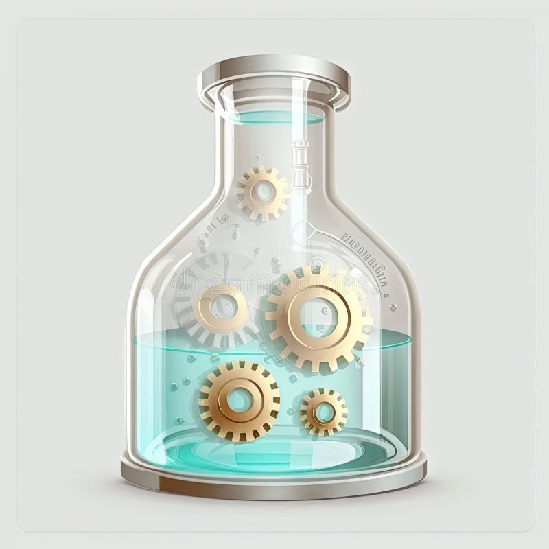 Innovations in Science Concept. Lab and Mechanical Engineering Theme ...