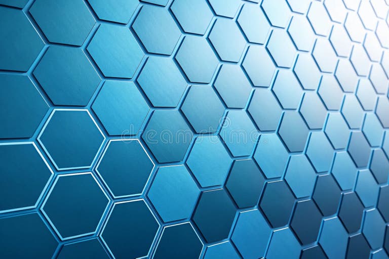 Abstract Blue Technology Hexagonal Background Stock Illustration ...