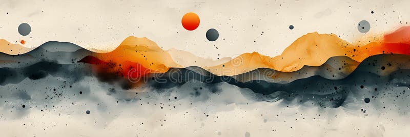 Abstract Business Elements on a Canvas Background Stock Illustration ...