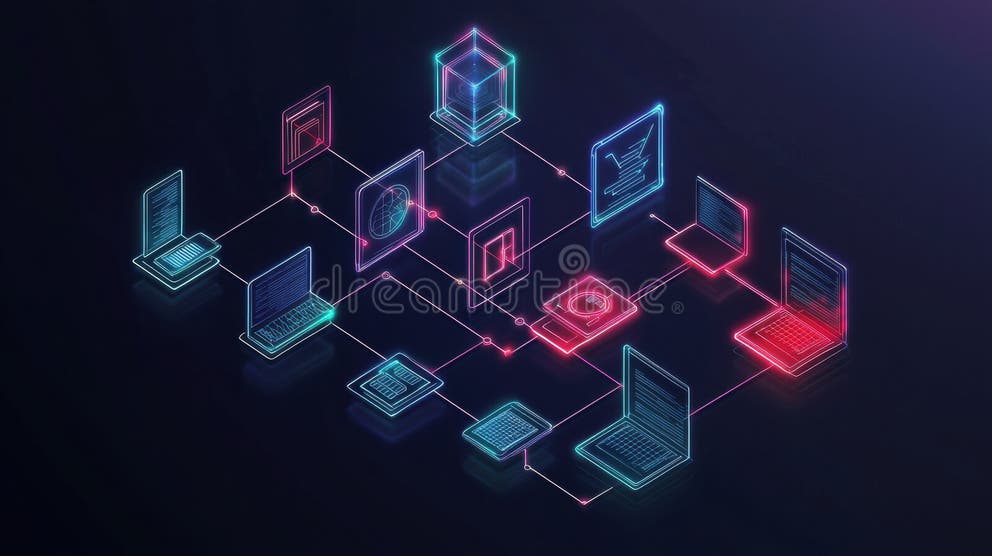 Innovative Abstract Technology Background Featuring Glowing Lines and ...