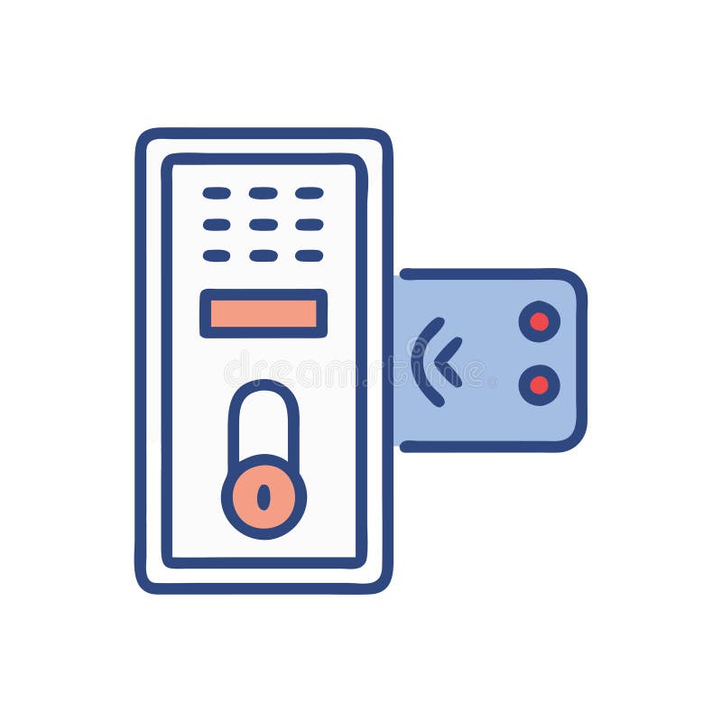 Innovative Access Control Technology Icon Stock Vector - Illustration ...