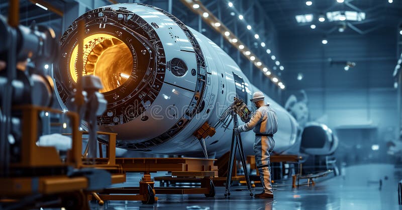 Innovative Aerospace Engineers Working on Space Rocket with Precision ...