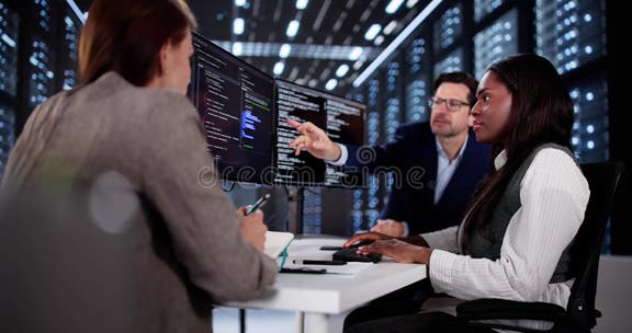 Innovative African Programmer Collaborating with Diverse Development Team Stock Image - Image of ...